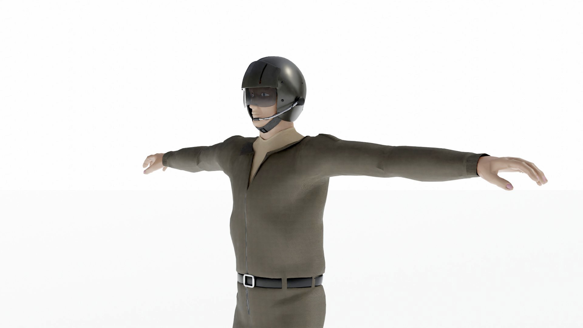 Helicopter Pilot 3d Model