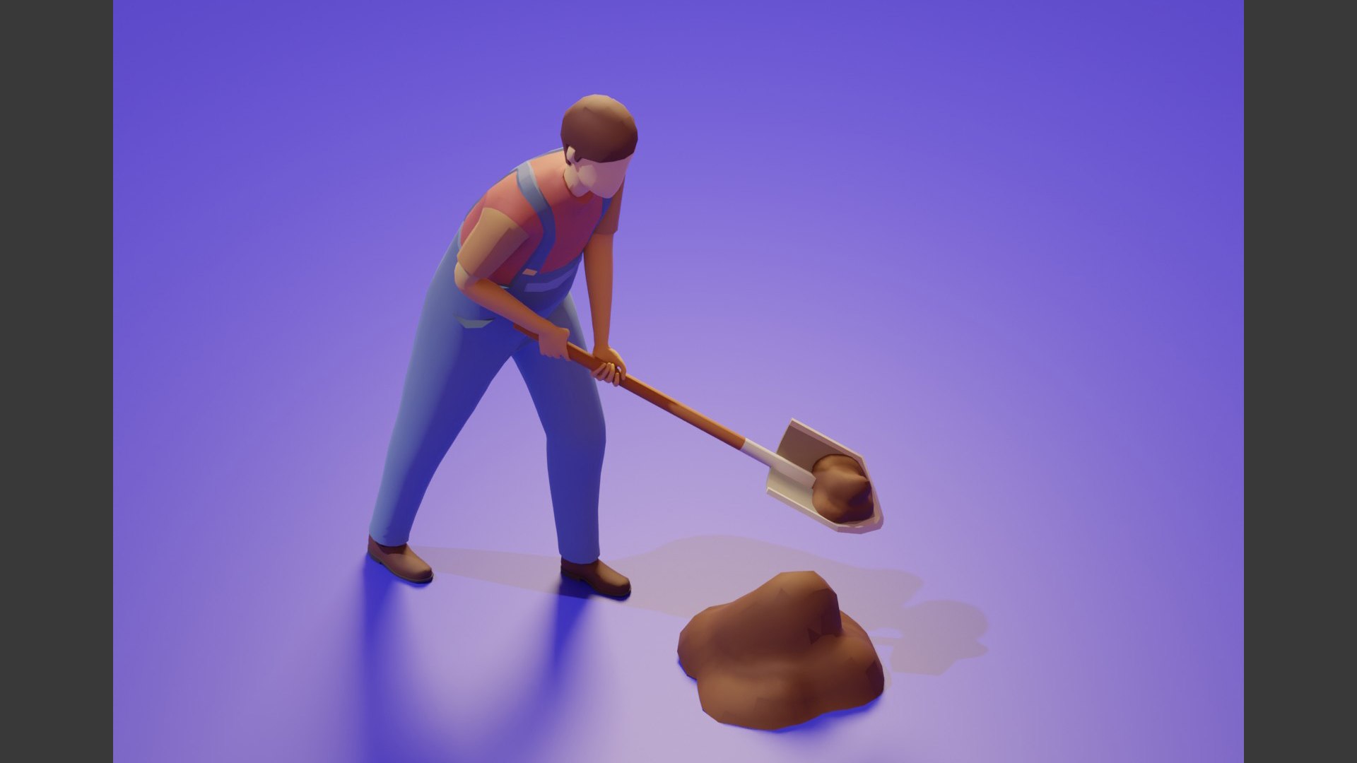 3D model Low Poly 3D Stylized Character Construction Workers Isometric ...
