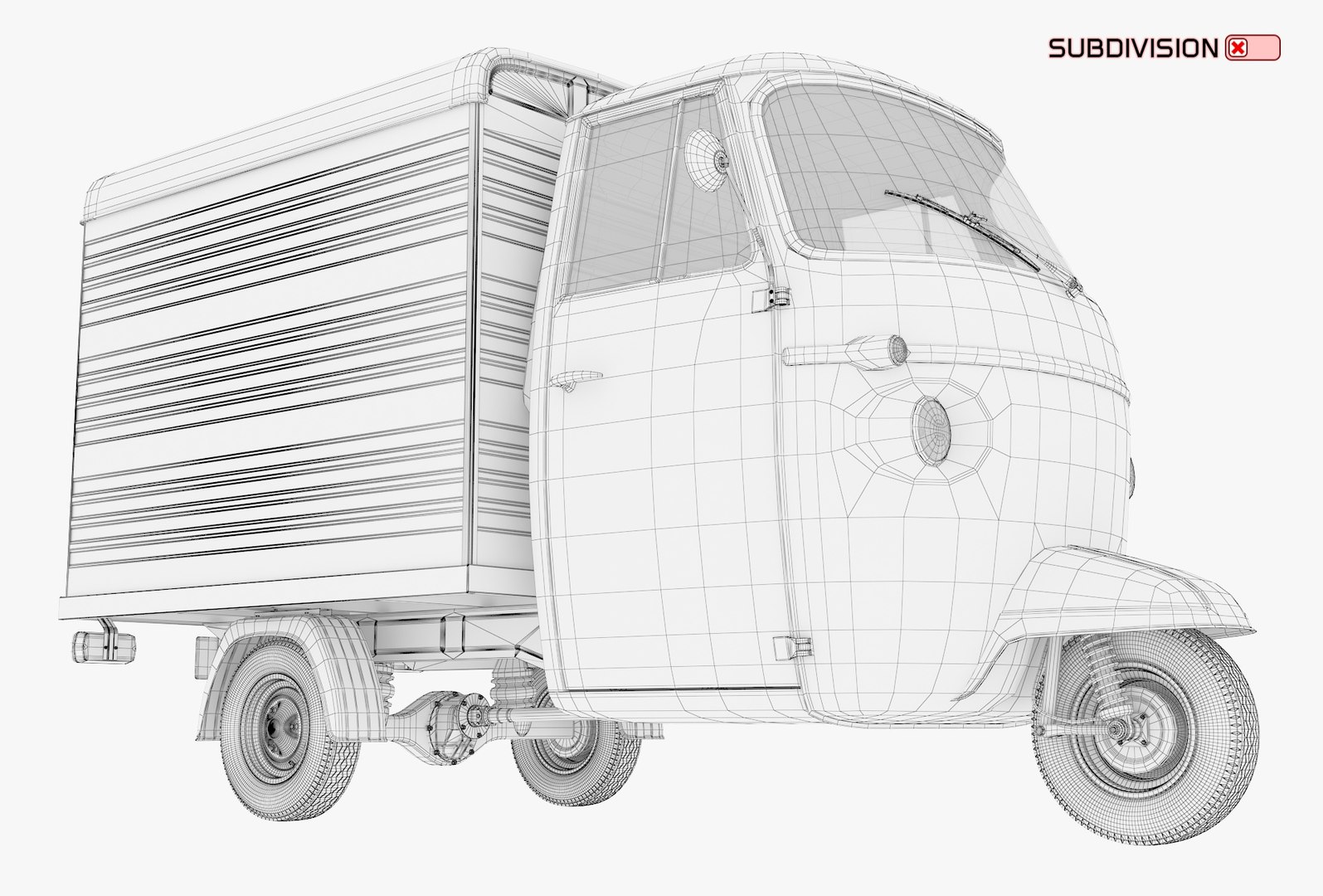 Generic Delivery Mini Truck Cargo Box A 3D Model - TurboSquid 2296924