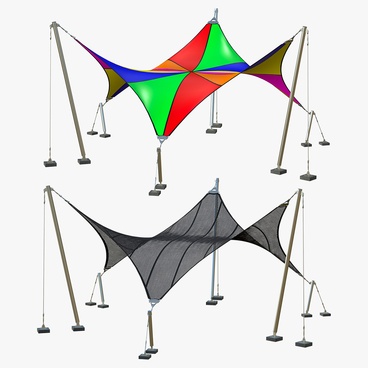 Tensile Structures Mesh Architecture 3D 모델 - TurboSquid 1917701