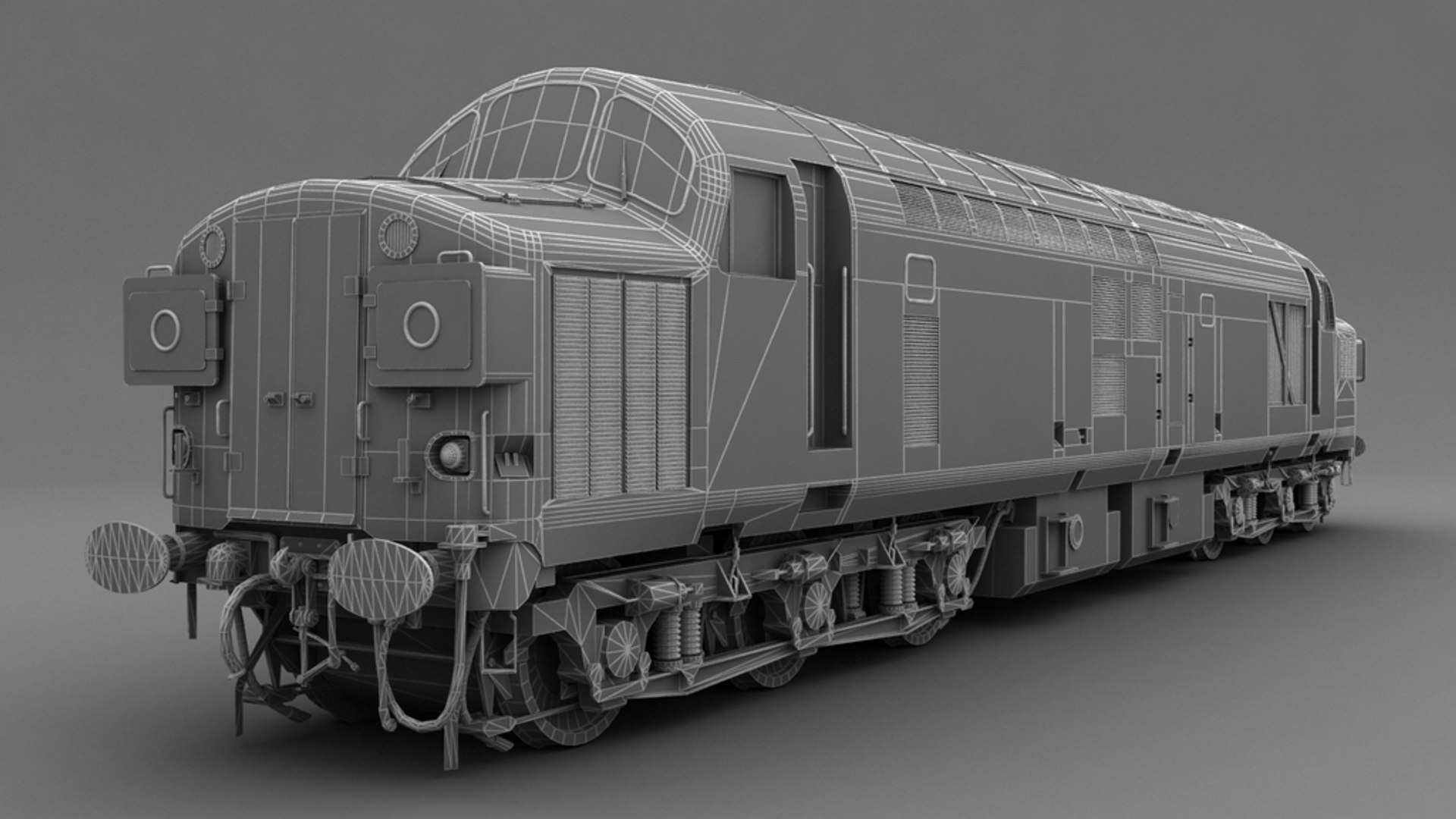 3d Class 37 Locomotive Model