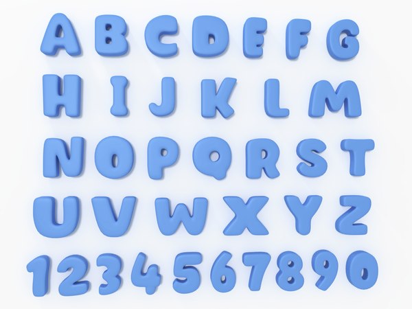 3D alphabet numbers model - TurboSquid 1226933