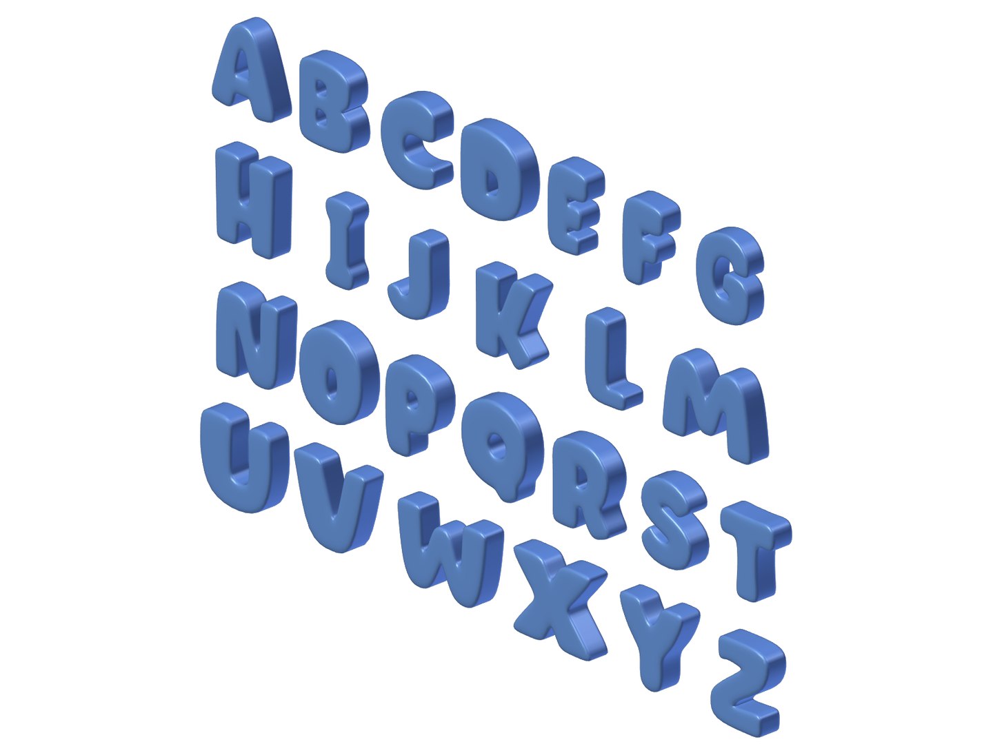 3D Cartoon Alphabet - TurboSquid 1231615