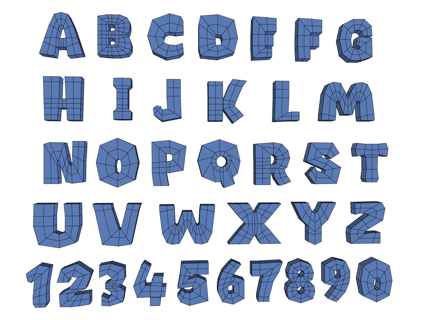 3D Cartoon Alphabet - TurboSquid 1231615