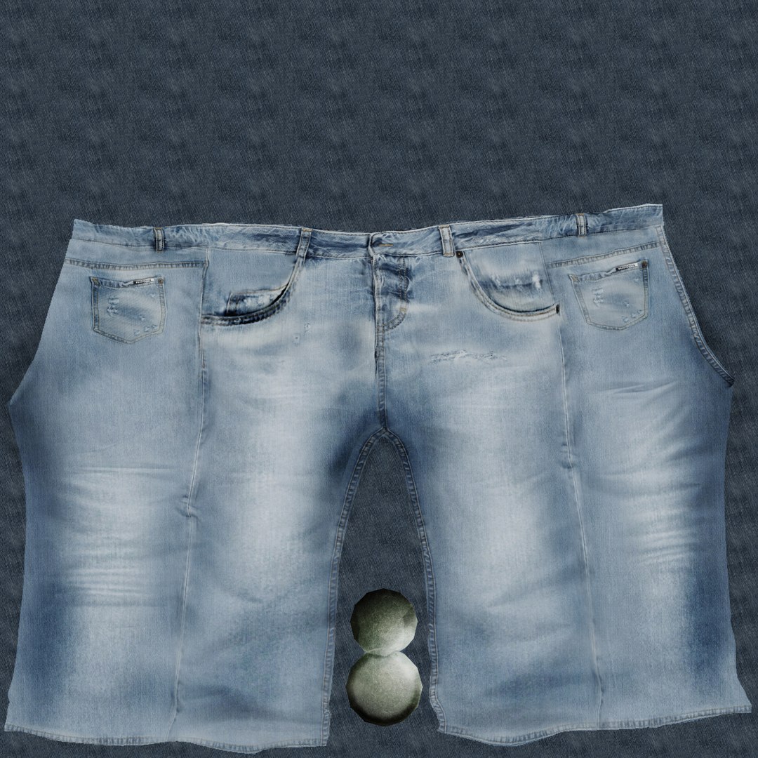 3D Women Oversize Jeans Pants - TurboSquid 1858552
