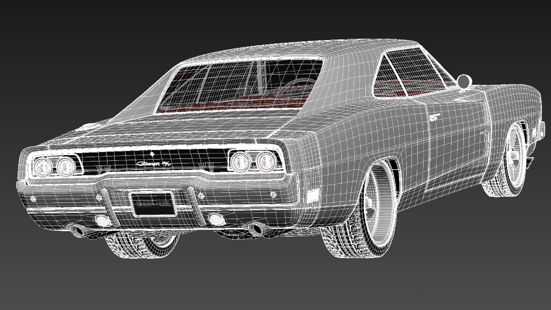Dodge Charger 1968 3d Model