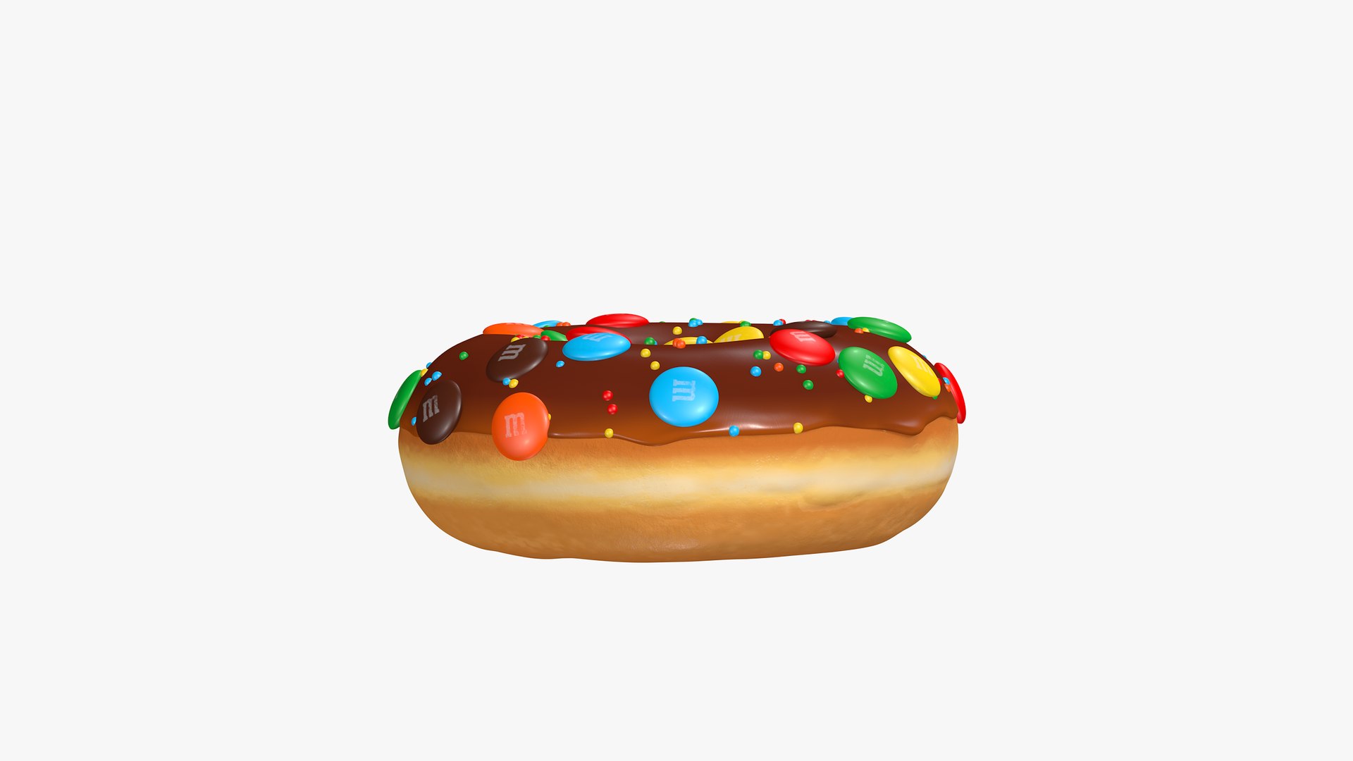 3D M and Ms Donuts Chocolate - TurboSquid 2179727