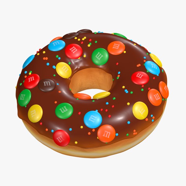 modelo 3d M y Ms Donuts Chocolate - TurboSquid 2179727
