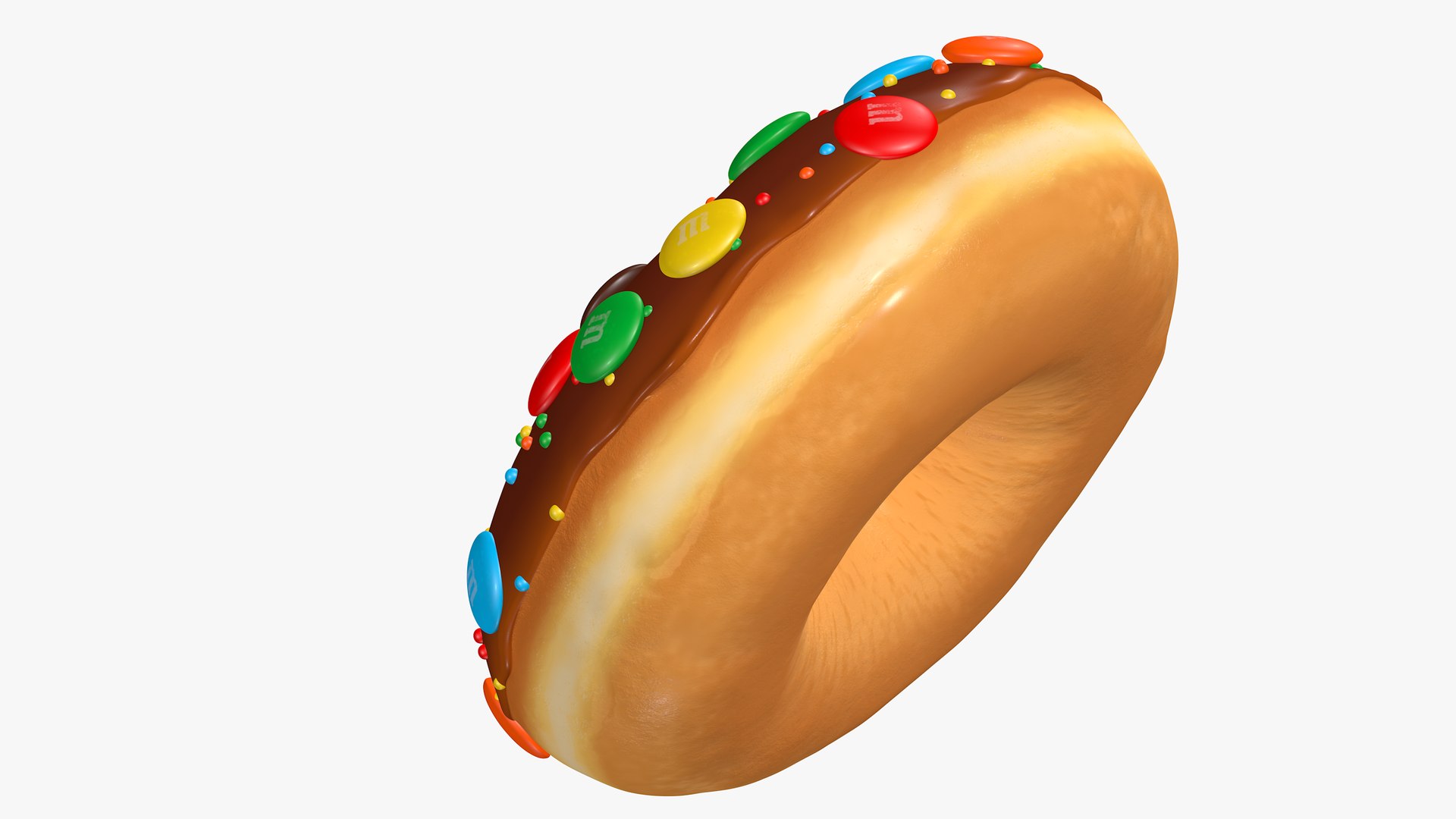 3D M and Ms Donuts Chocolate - TurboSquid 2179727