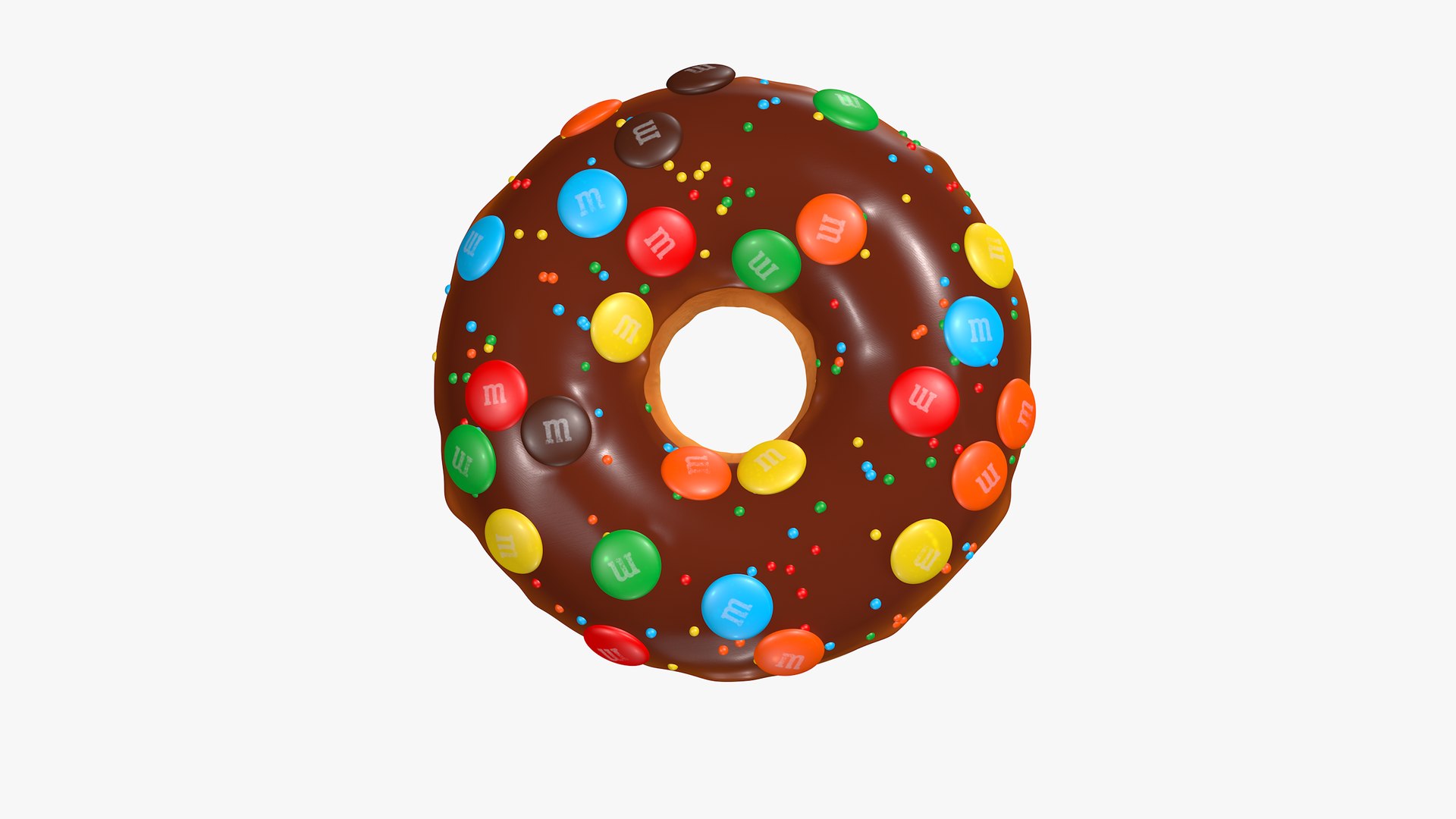 3D M and Ms Donuts Chocolate - TurboSquid 2179727