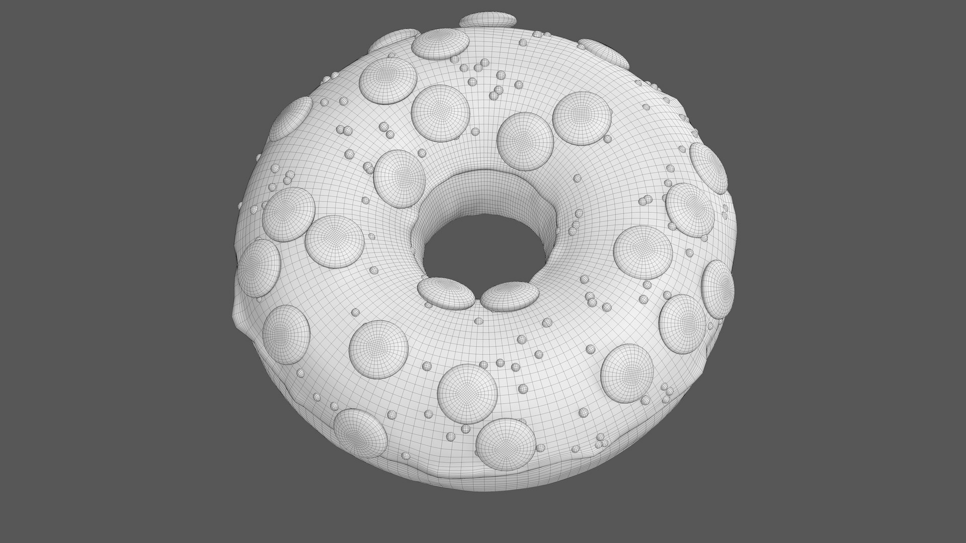 3D M and Ms Donuts Chocolate - TurboSquid 2179727