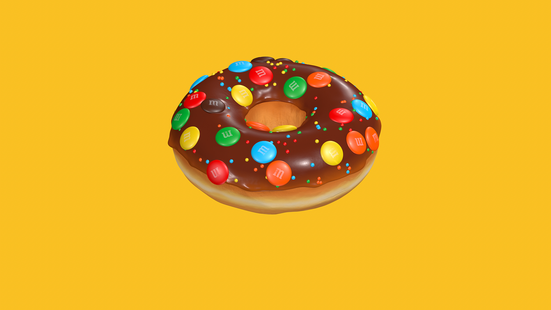3D M and Ms Donuts Chocolate - TurboSquid 2179727