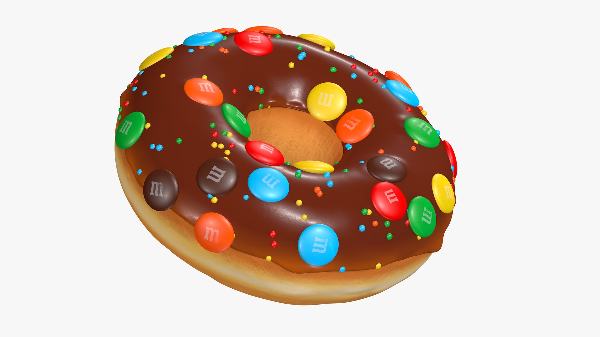 3D M and Ms Donuts Chocolate - TurboSquid 2179727