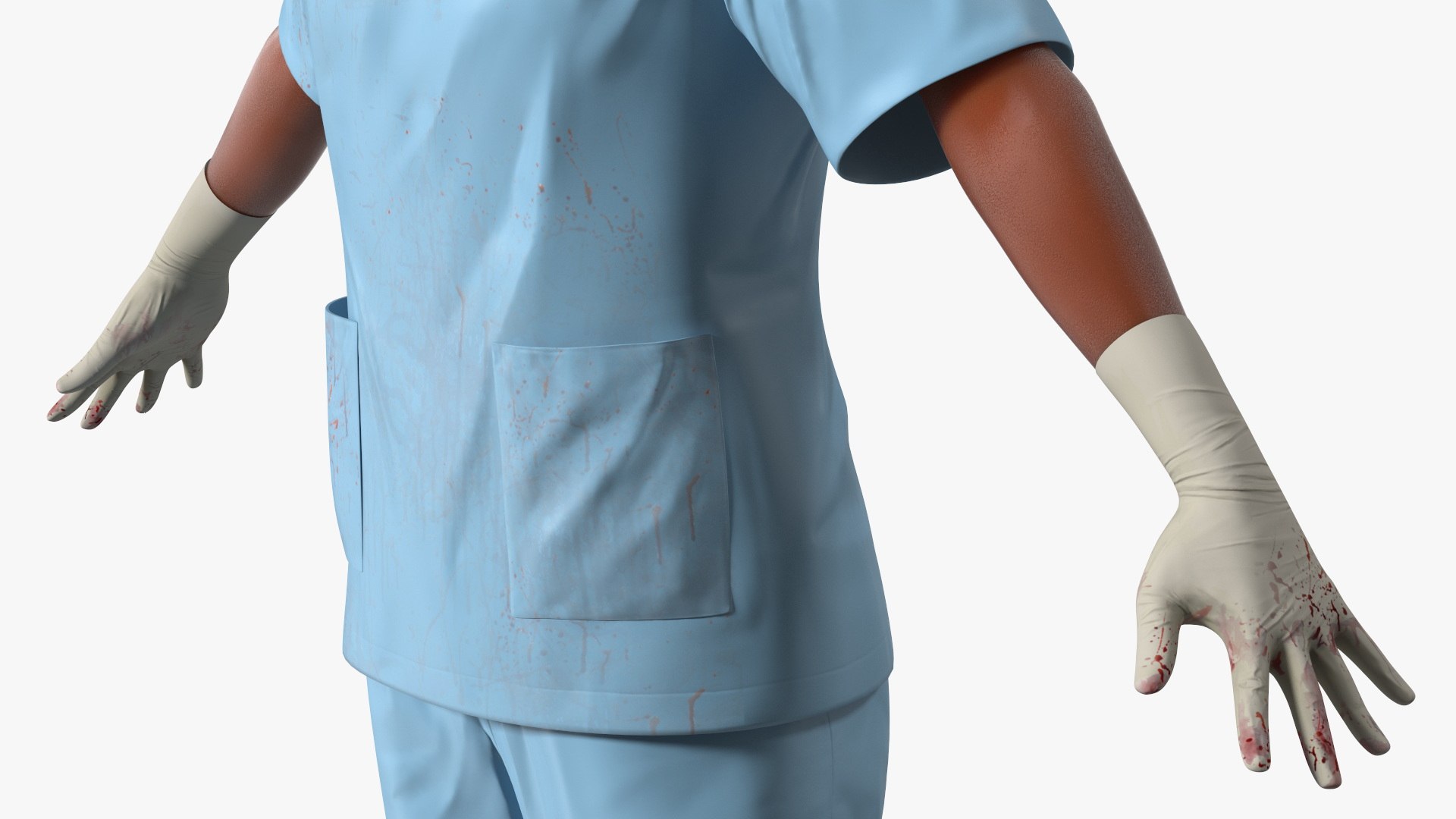 3D Female Nurse In Scrubs Fur - TurboSquid 2206396