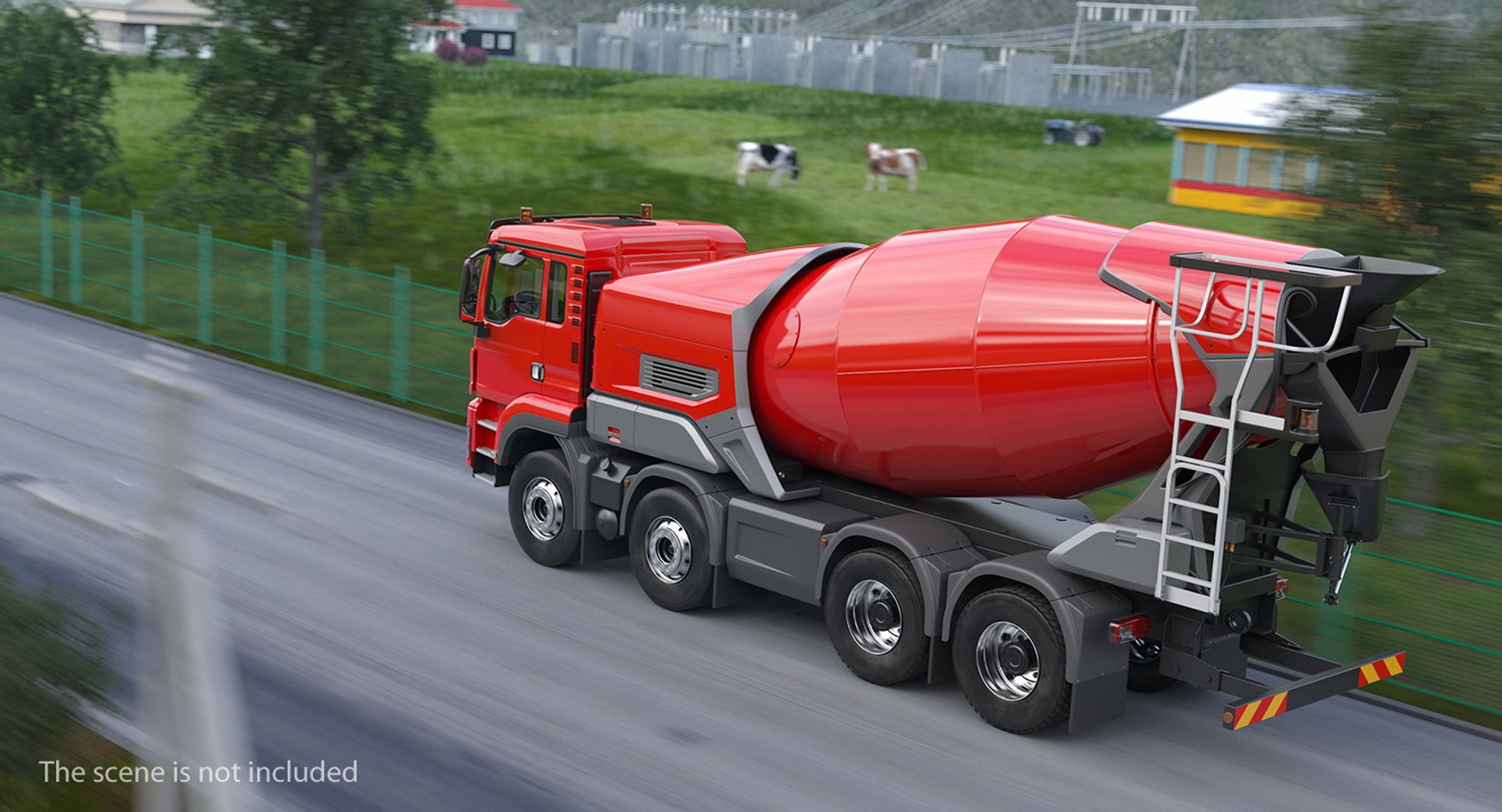3D electric hybrid mixer truck - TurboSquid 1394229