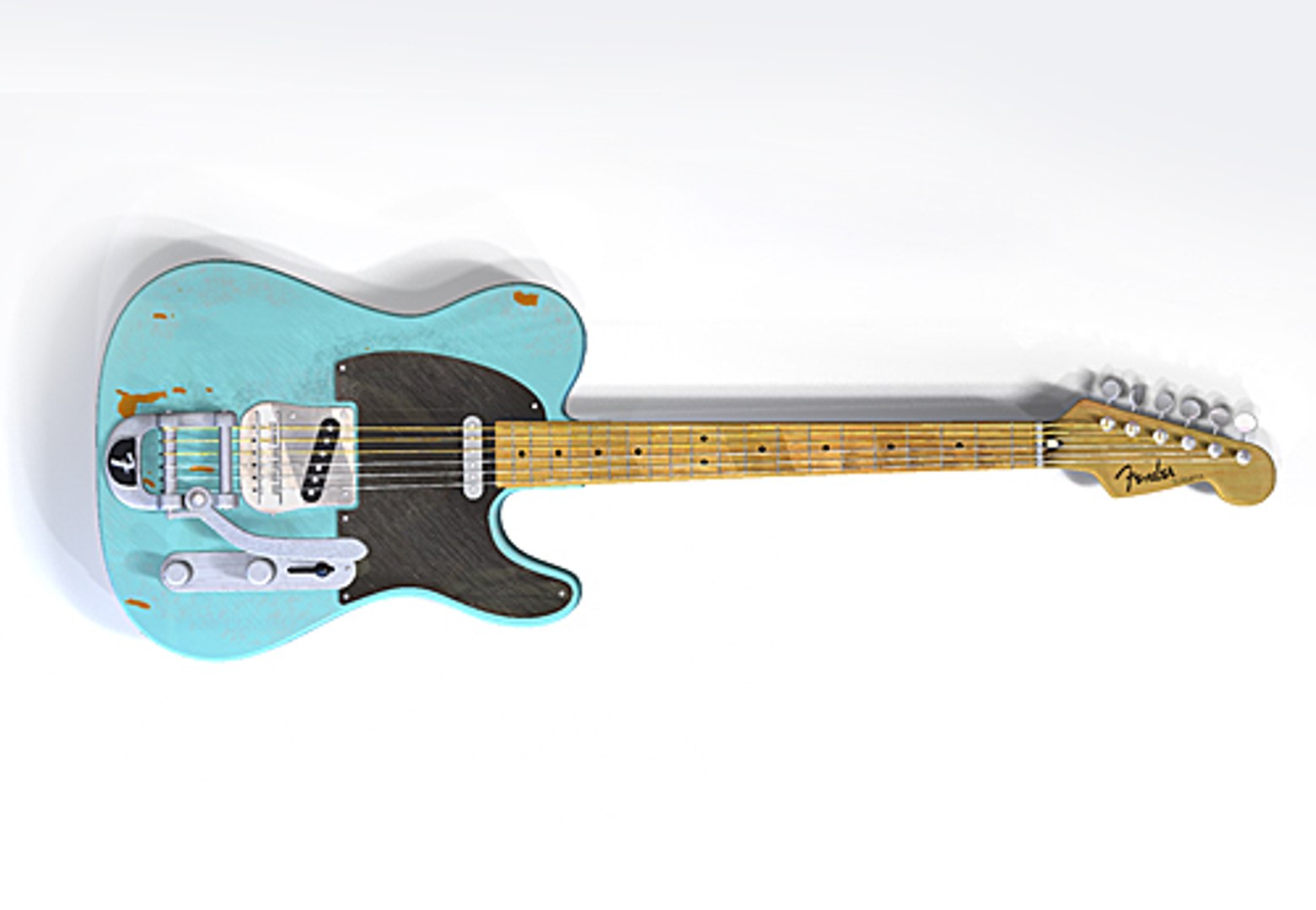 fender telecaster electric guitar obj