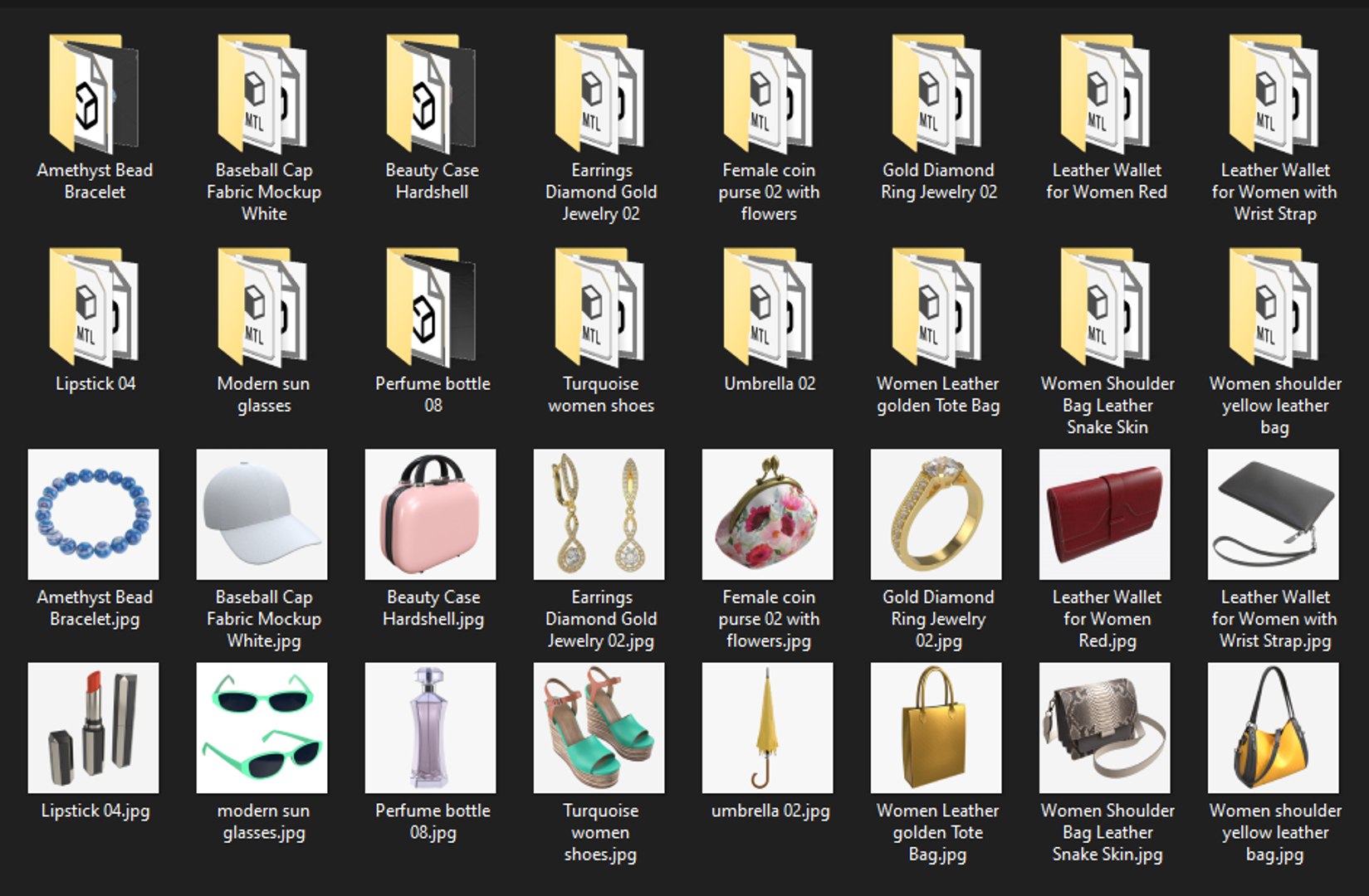 Woman Fashion Accessories 3D - TurboSquid 2203788