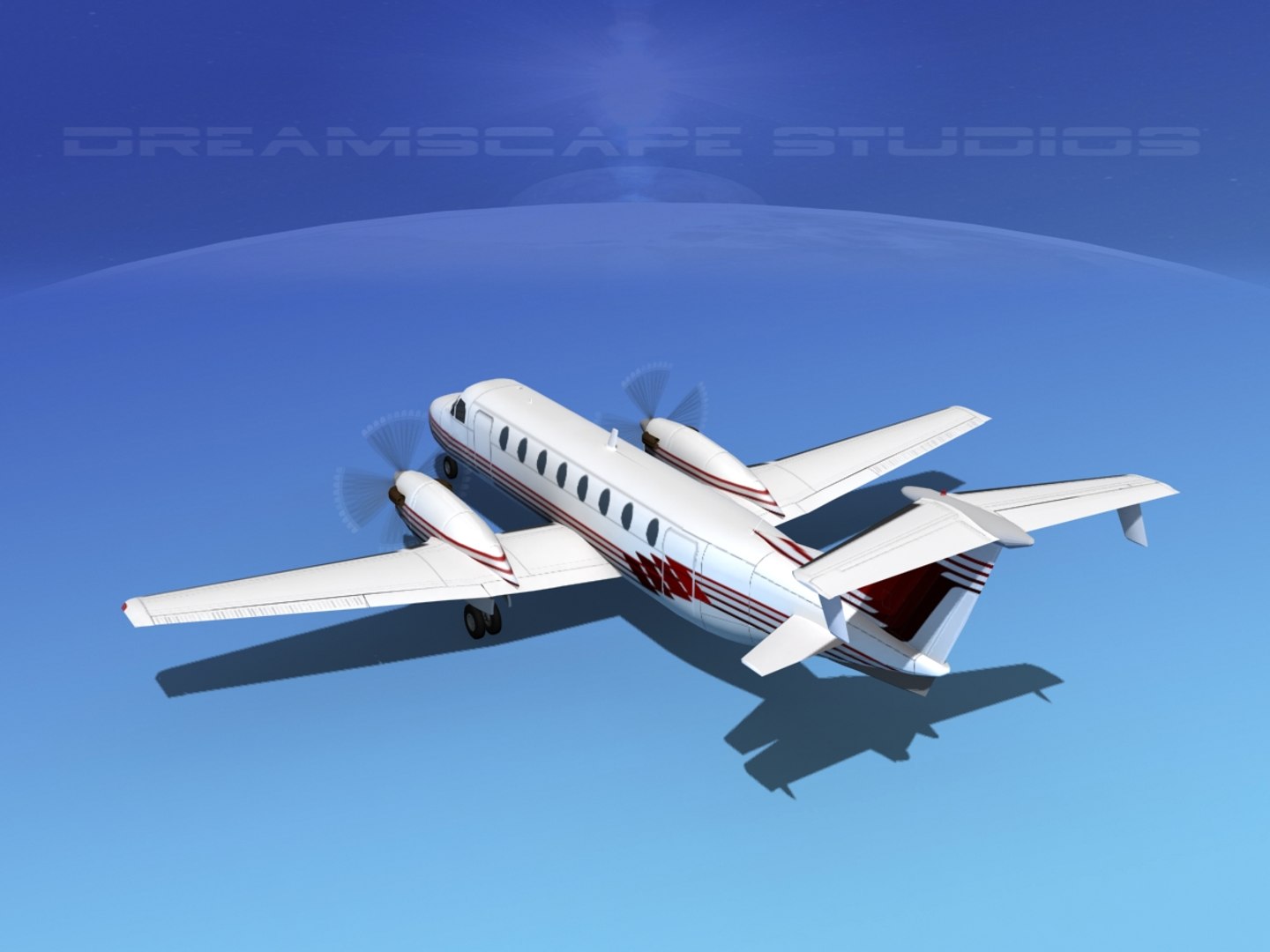 3d model of beechcraft 1900c