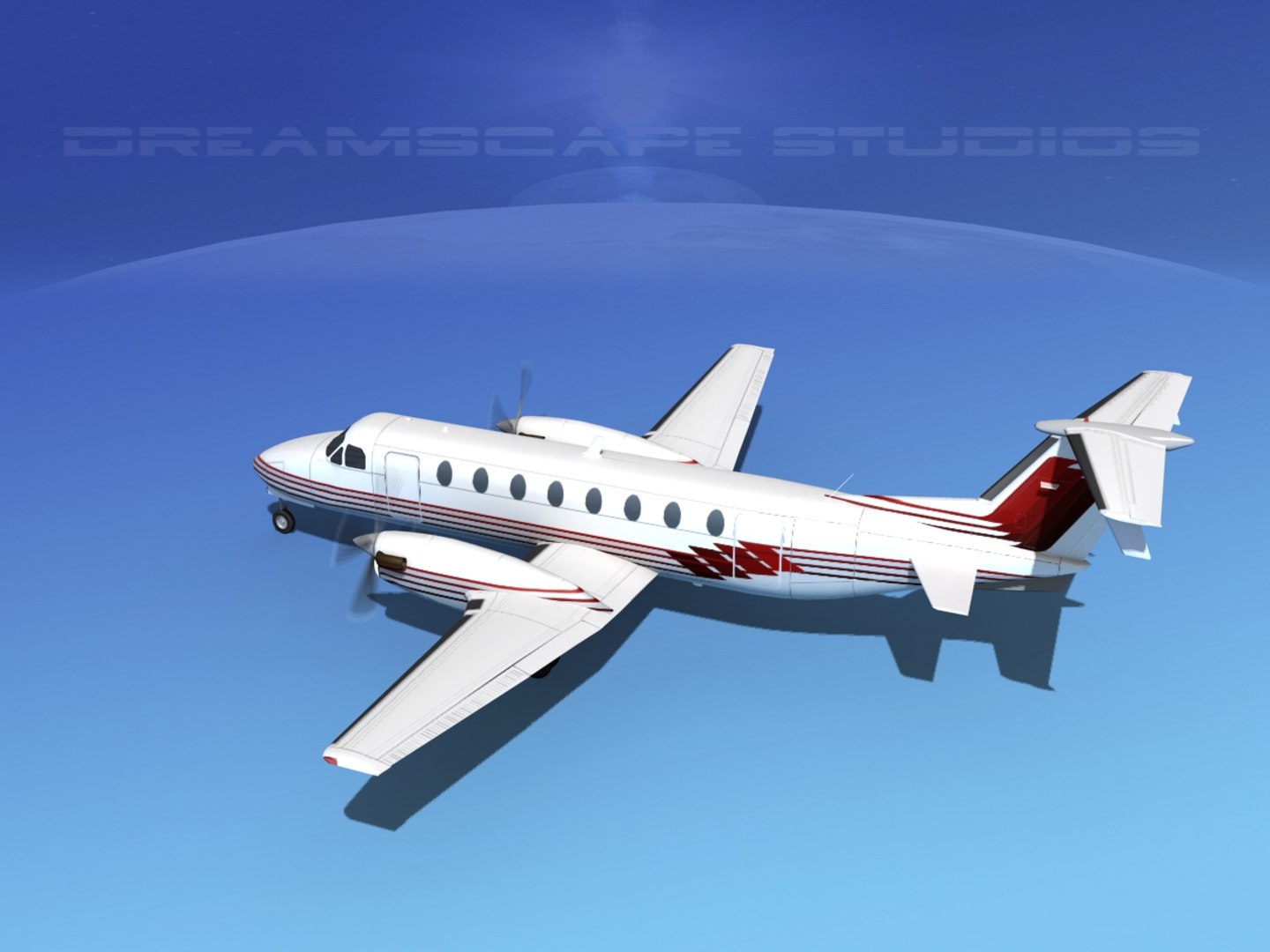 3d model of beechcraft 1900c
