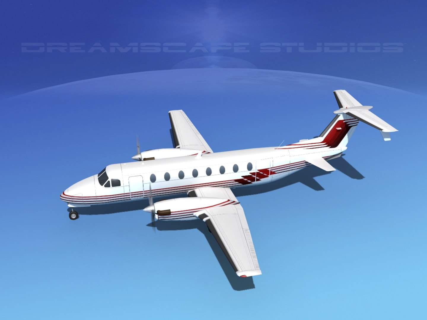 3d model of beechcraft 1900c