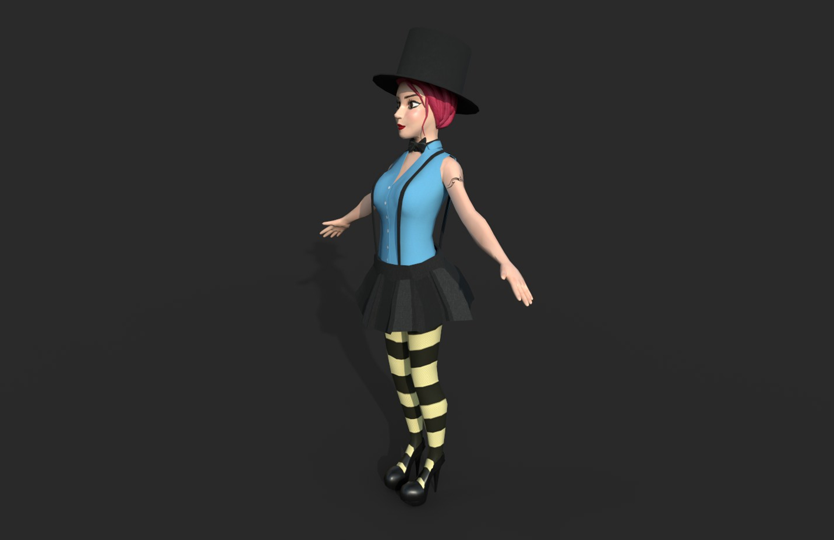 3D cartoon clown juggling girl - TurboSquid 1483619