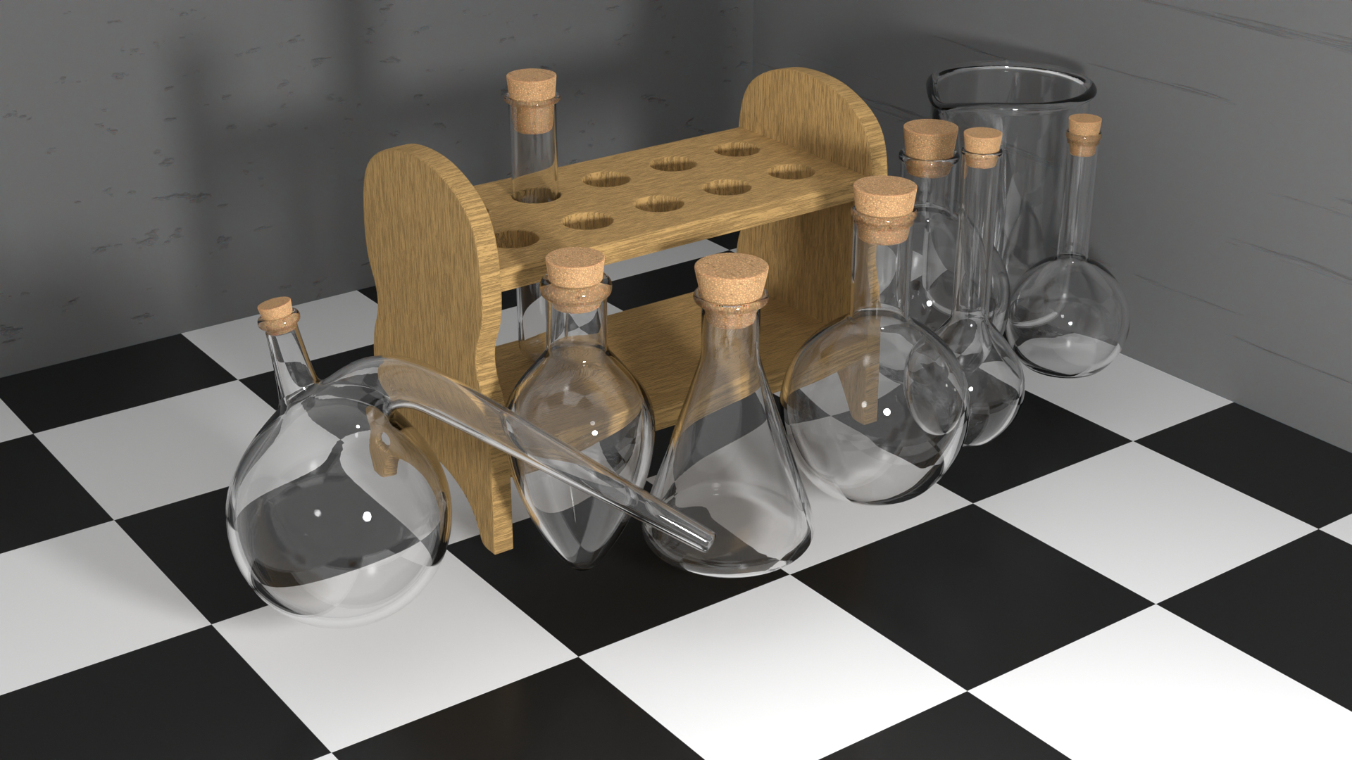 3D 3D Chemistry Lab Flask Set - TurboSquid 2116906