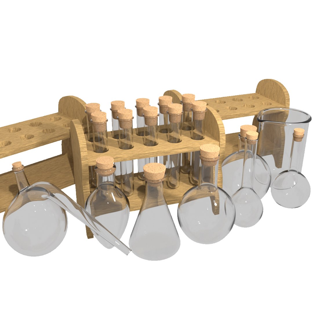 3D 3D Chemistry Lab Flask Set - TurboSquid 2116906