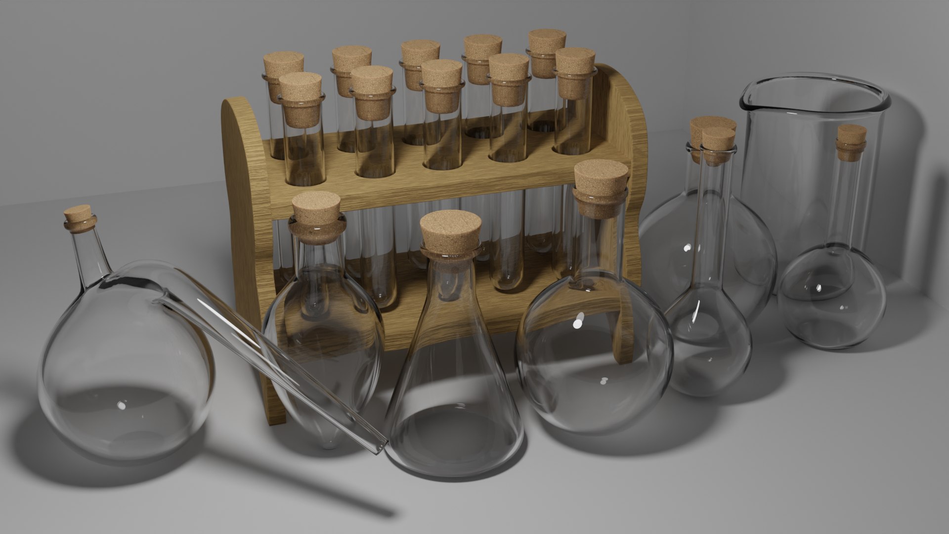 3D 3D Chemistry Lab Flask Set - TurboSquid 2116906