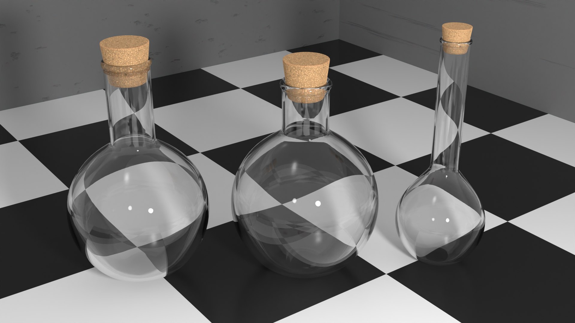 3D 3D Chemistry Lab Flask Set - TurboSquid 2116906