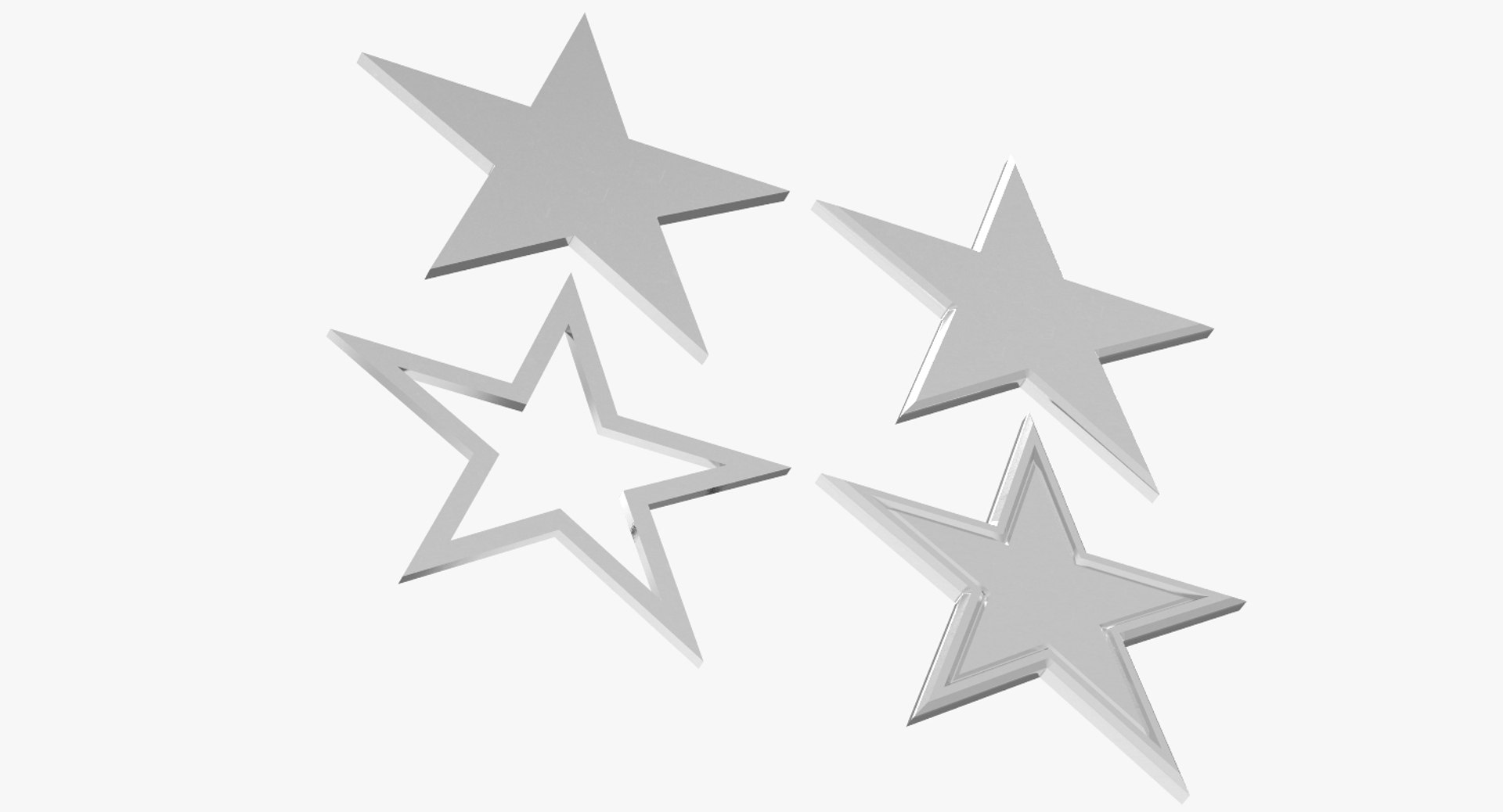 Stars shapes model - TurboSquid 1383595