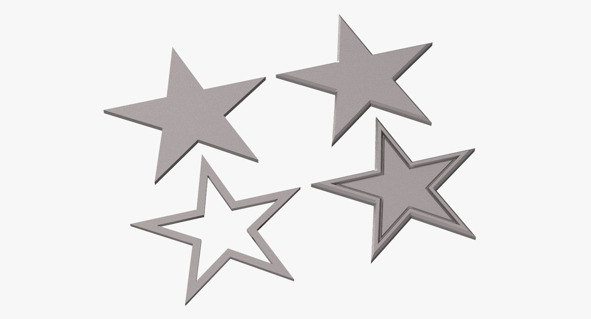 Stars shapes model - TurboSquid 1383595