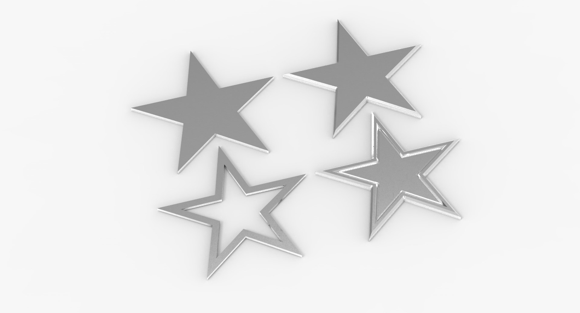 Stars shapes model - TurboSquid 1383595