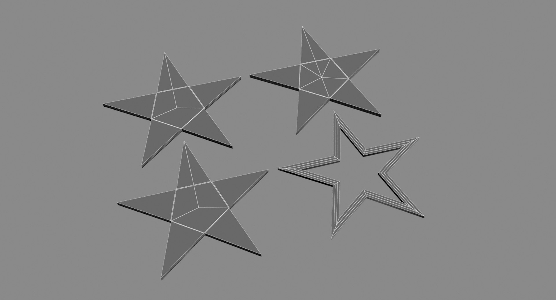 Stars shapes model - TurboSquid 1383595