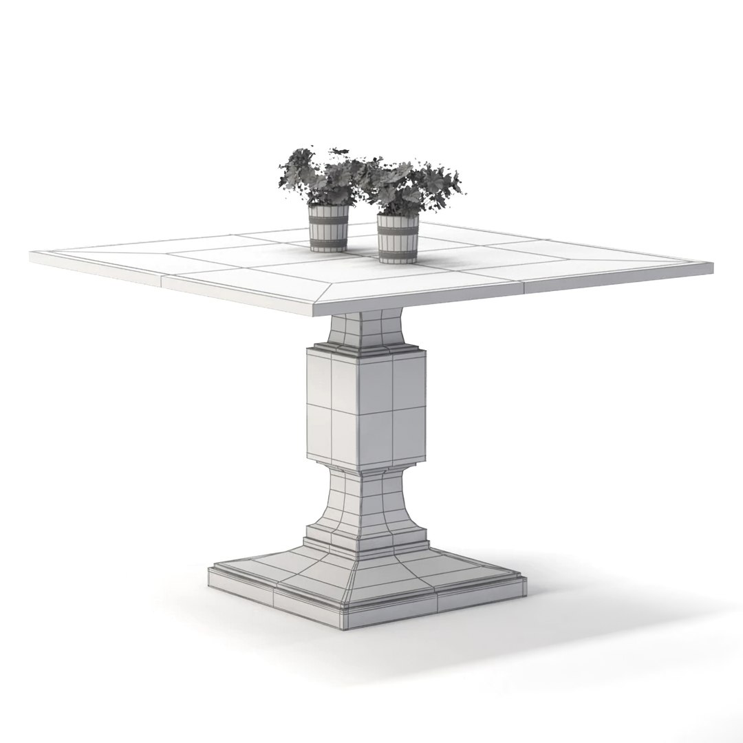 Free 3D Block Dining Table By Thomas Pheasant For Baker - TurboSquid ...