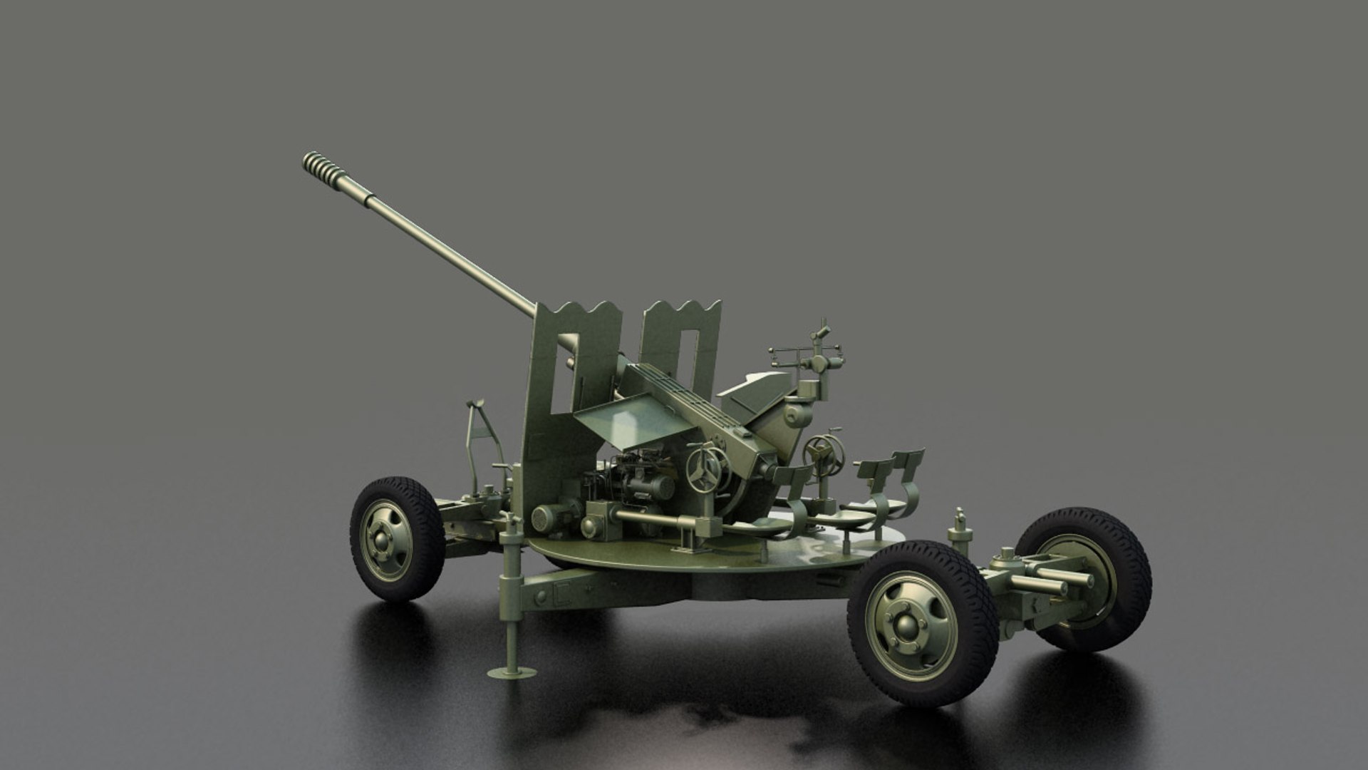 3D Azp S-60 Towed Artillery - TurboSquid 1154933