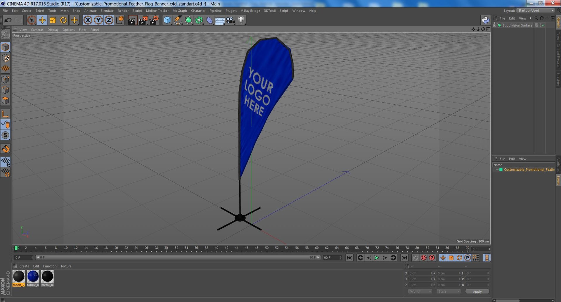 3D Customizable Promotional Feather Flag Banner Model - TurboSquid 2235581