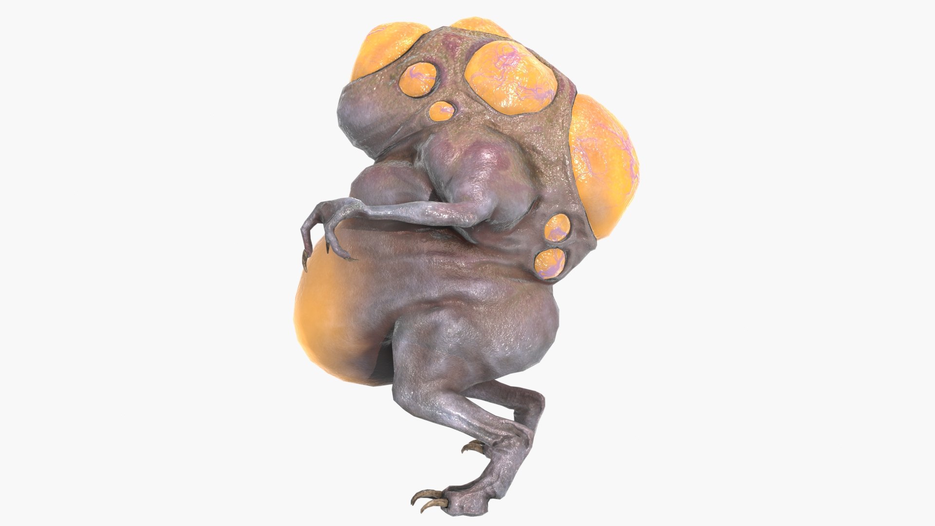 Sci-fi Bloated Alien Monster Creature Animal Beast with Zbrush files 3D ...