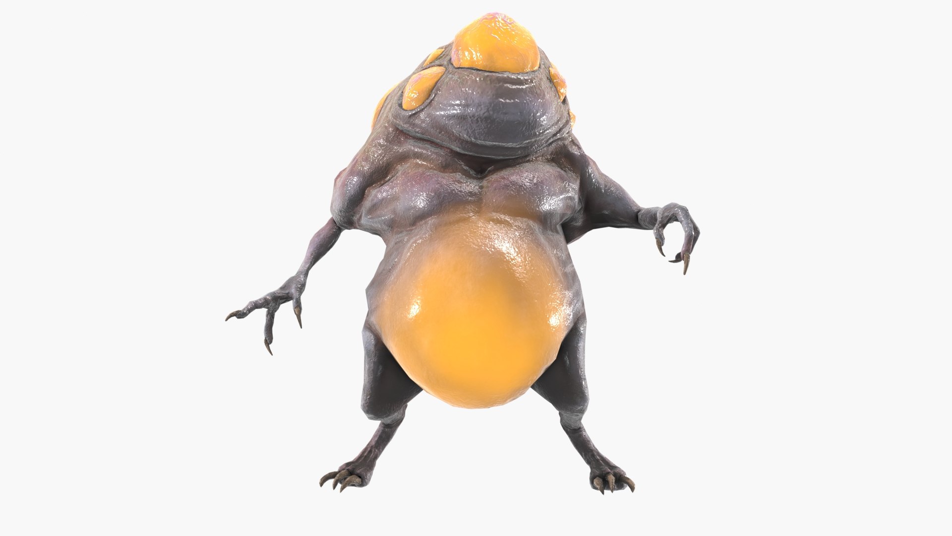 Sci-fi Bloated Alien Monster Creature Animal Beast with Zbrush files 3D ...