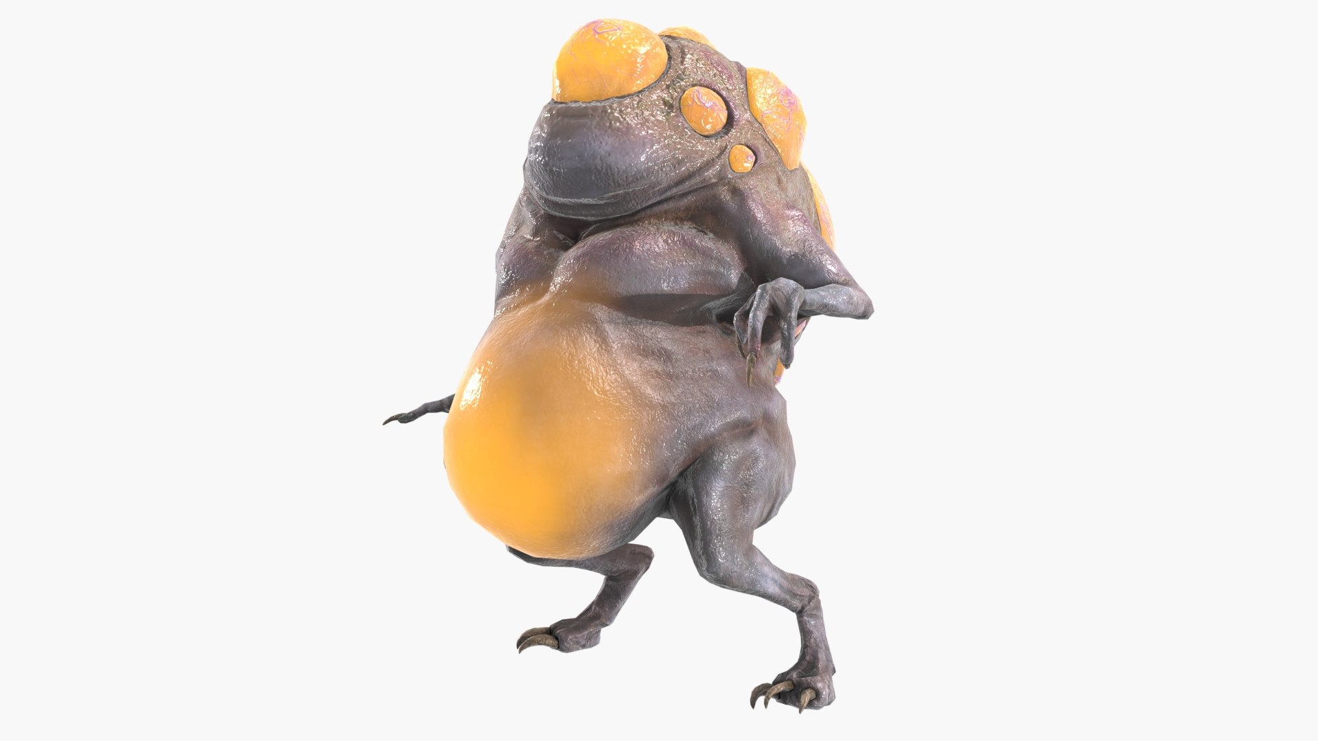 Sci-fi Bloated Alien Monster Creature Animal Beast with Zbrush files 3D ...