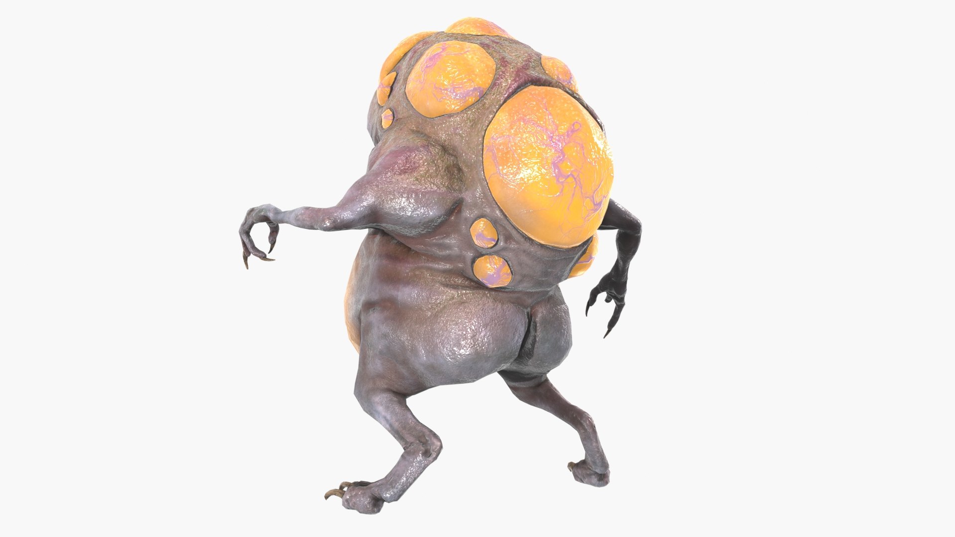 Sci-fi Bloated Alien Monster Creature Animal Beast with Zbrush files 3D ...