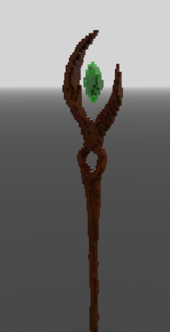 3D Magic Staff Minecraft Pixel - TurboSquid 2019774