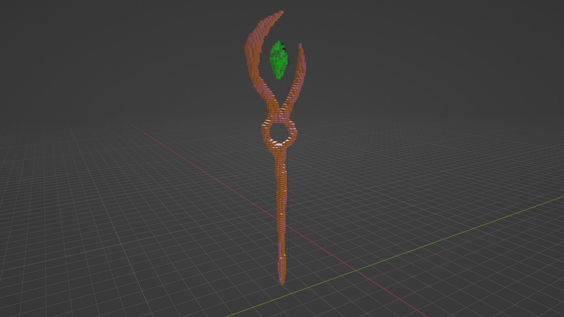 3D Magic Staff Minecraft Pixel - TurboSquid 2019774