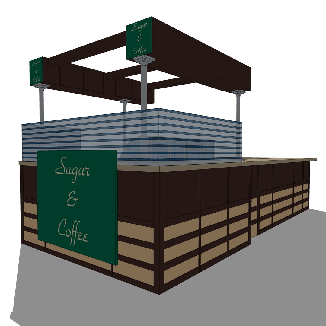 Coffee Kiosk 3d 3ds