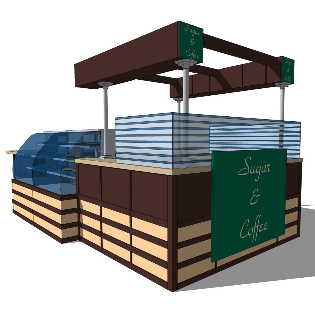 Coffee Kiosk 3d 3ds