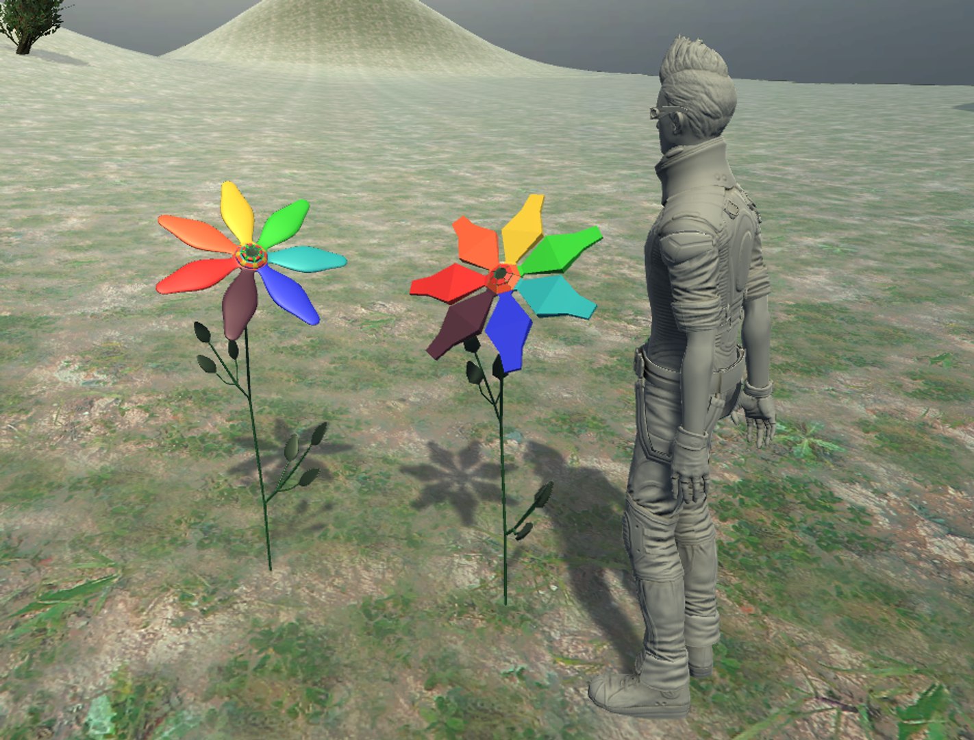 Rainbow Flower 3d Model