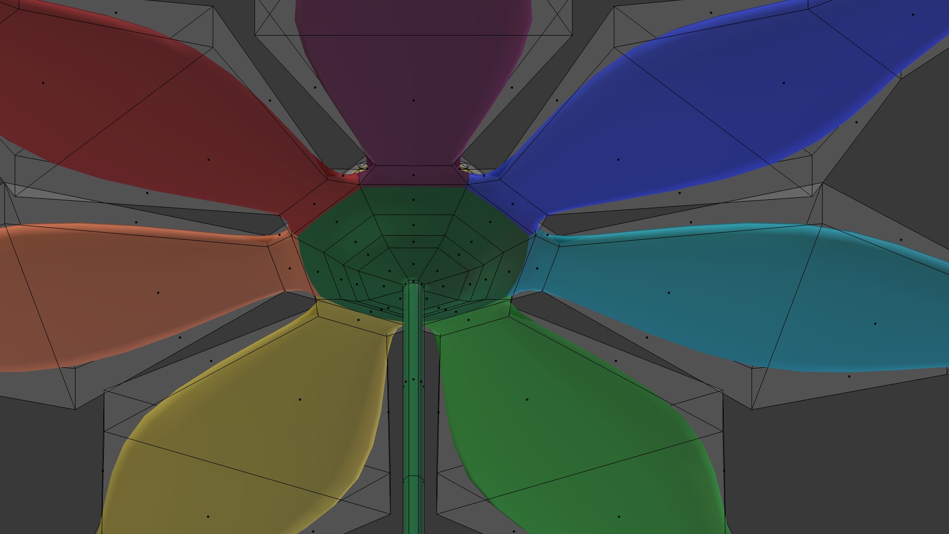 Rainbow Flower 3d Model