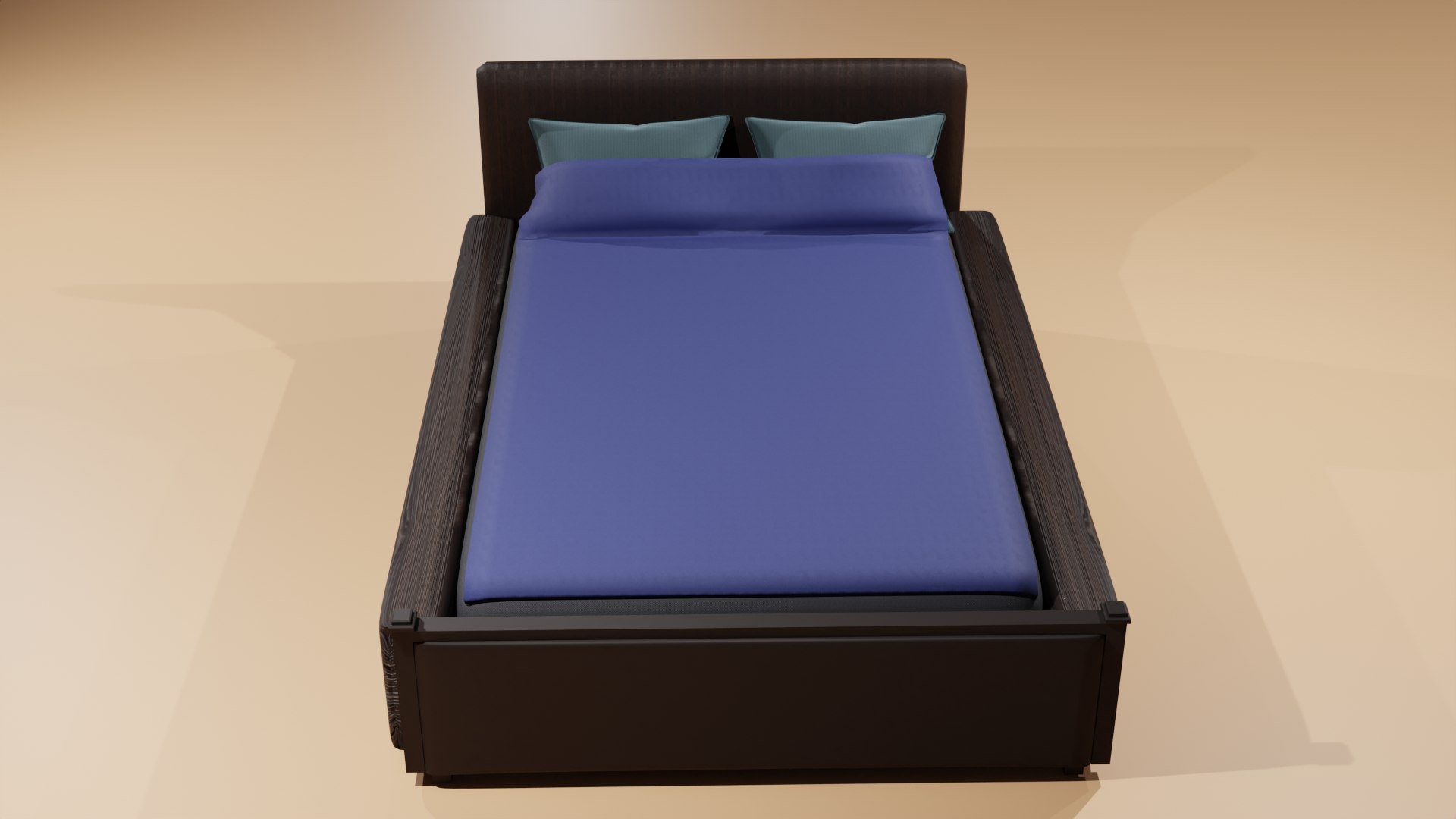 Realistic Bed Including Pillows And Blanket 3D Model - TurboSquid 2259298