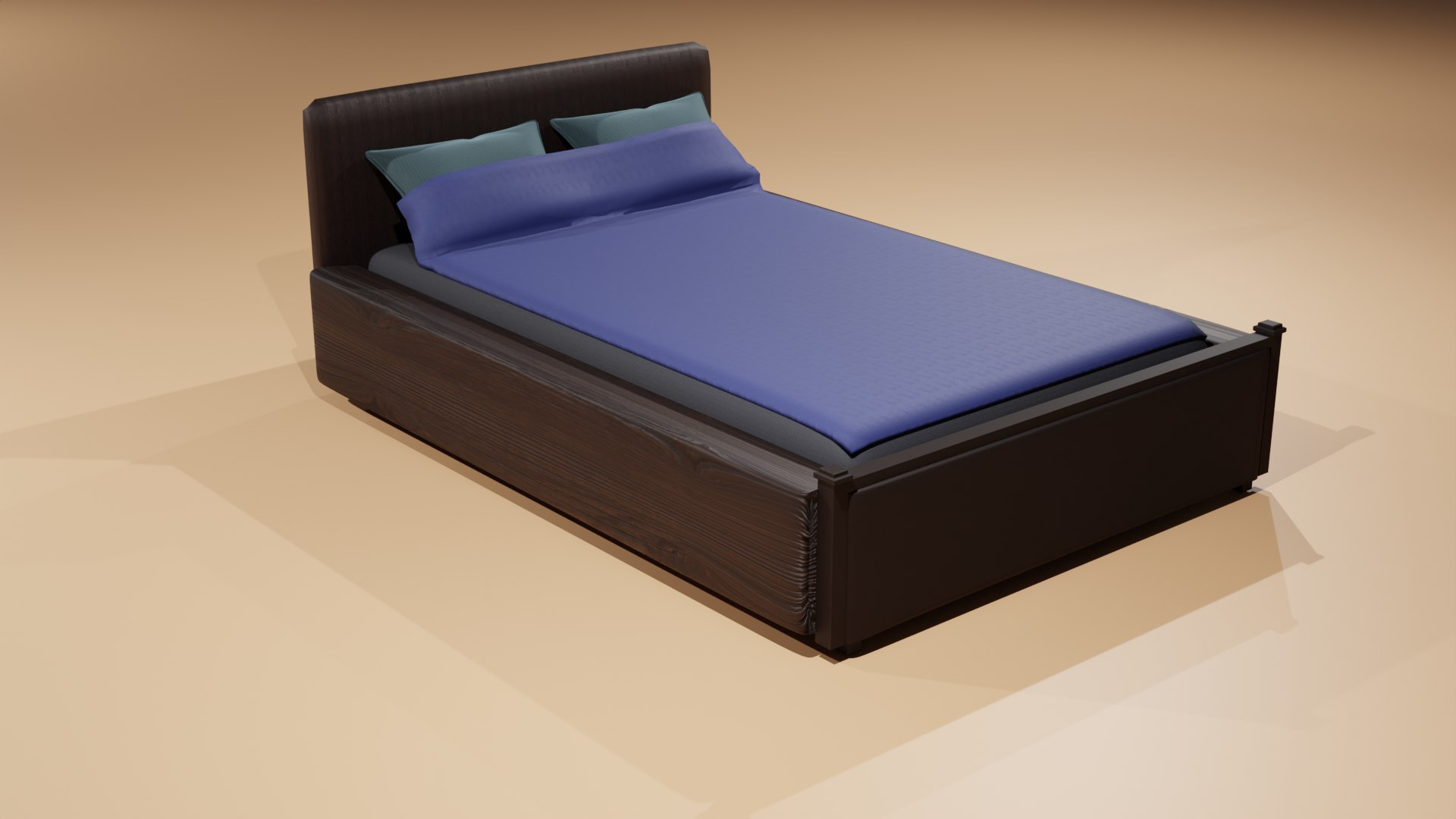 Realistic Bed Including Pillows And Blanket 3D Model - TurboSquid 2259298