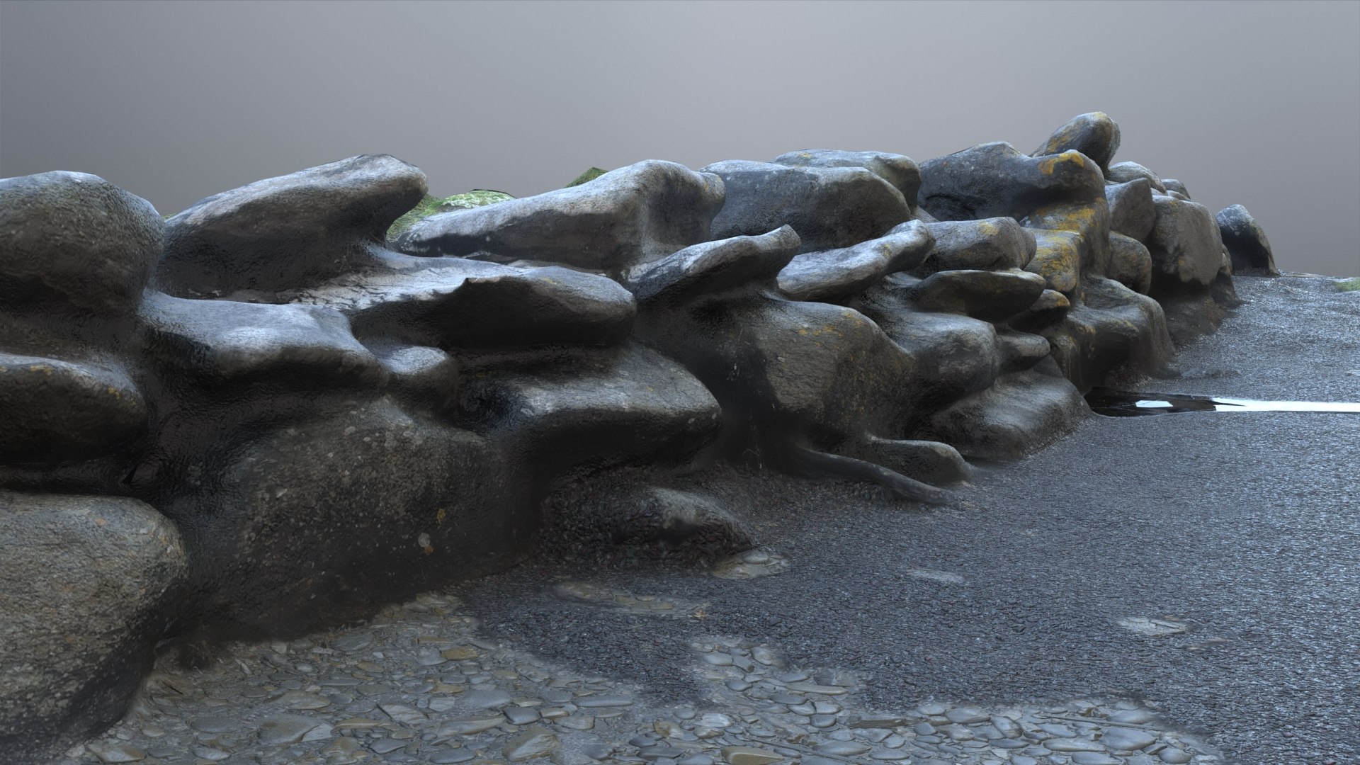 3D Beach Rocks Model - TurboSquid 2128600