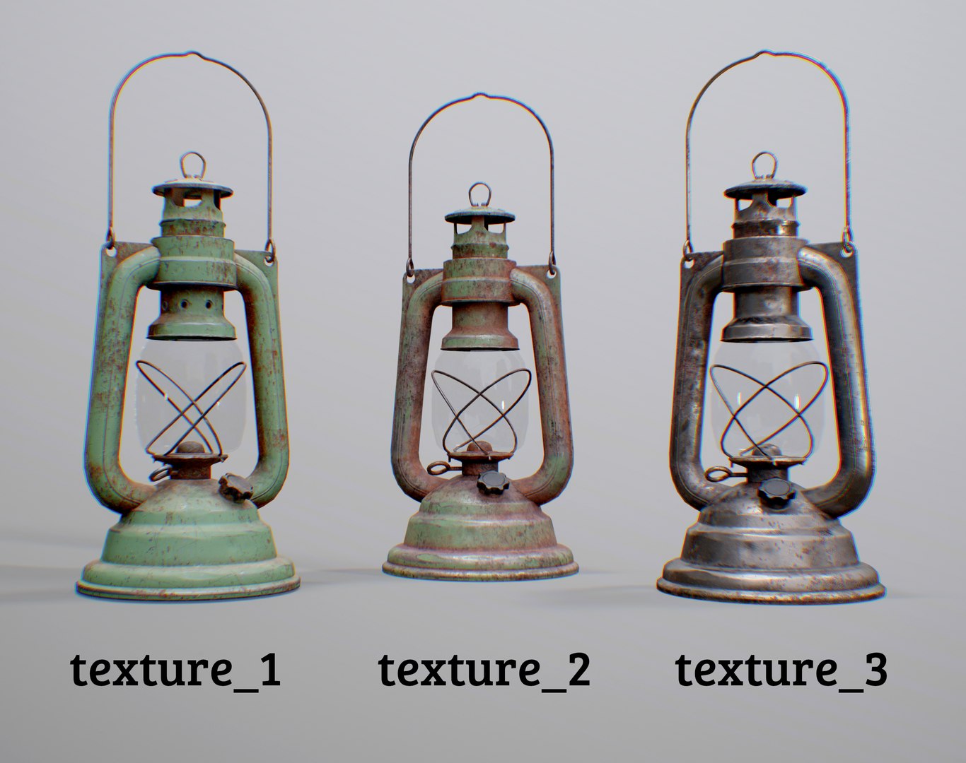 Rusty Oil Lamp 3D Model - TurboSquid 2329818
